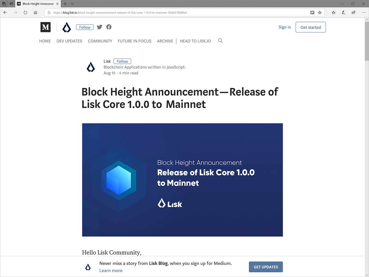仮想通貨Liskが大幅機能改善のメジャーアップデートでハードフォーク ～Liskを取扱うbitFlyerは48時間預入・送付サービスを停止、CoinCheckは対応未定 - 仮想通貨 Watch